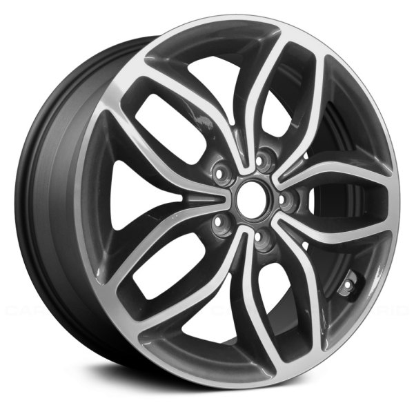 Replace® ALYKJ082A30 - Double 5-Spoke Charcoal with Machined Face 18 ...