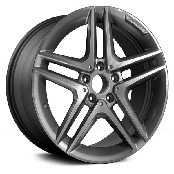 Replace® ALYMO052U30 - Double 5-Spoke Machined and Charcoal 18x8 Alloy ...