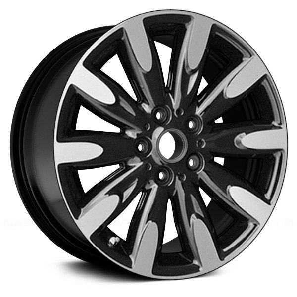Replace® ALYCA068U45 - 10 I-Spoke Black with Machined Face 17x7 Alloy ...