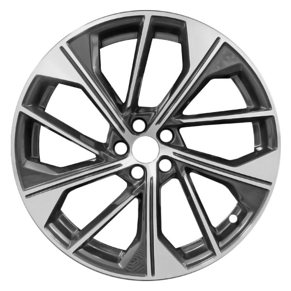 Replace® ALYAM056U45 - 10-Spoke Machined Metallic Black 21x8.5 Alloy ...