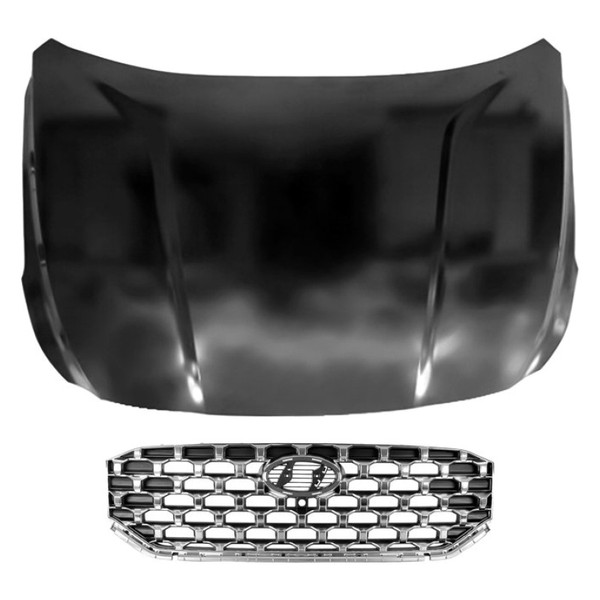 Replace® BNDL-210243 - 2-Piece (Hood Panel, Grille) (Standard Line)