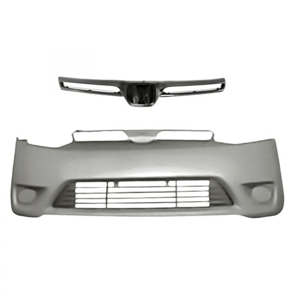 Replace® BNDL-227543 - 2-Piece (Front Bumper Cover, Grille Bar ...