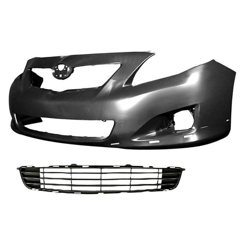Replace® BNDL-227609 - 2-Piece (Front Bumper Cover, Front Bumper Grille ...