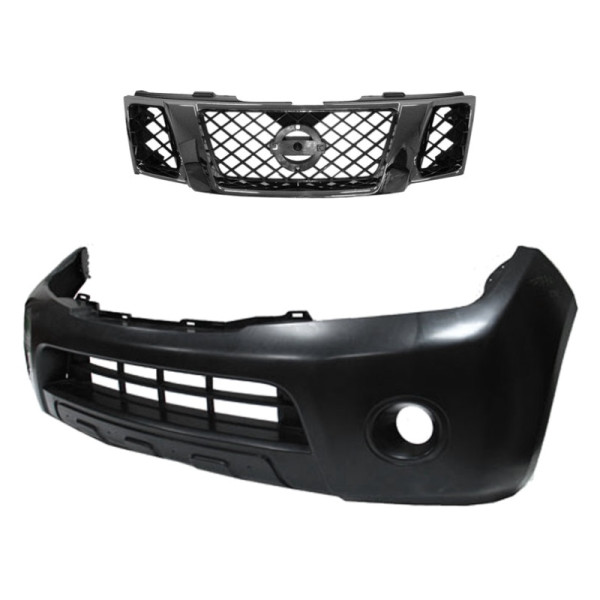 Replace® BNDL-230148 - 2-Piece (Front Bumper Cover, Grille) (Standard Line)