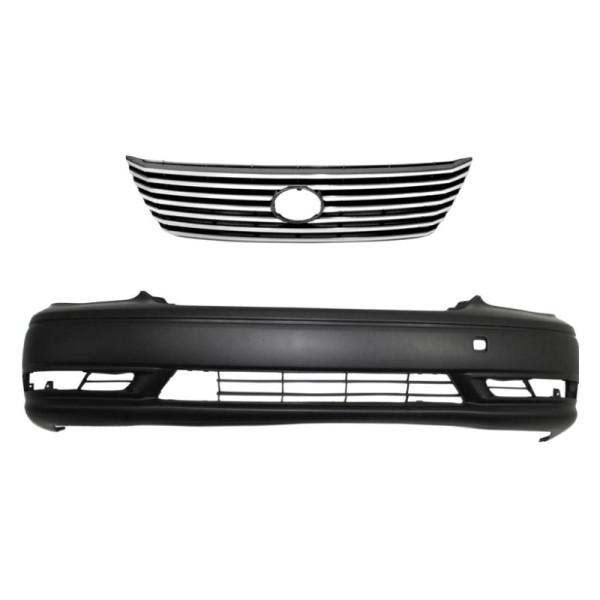 Replace® BNDL-230318 - 2-Piece (Front Bumper Cover, Grille) (Standard Line)