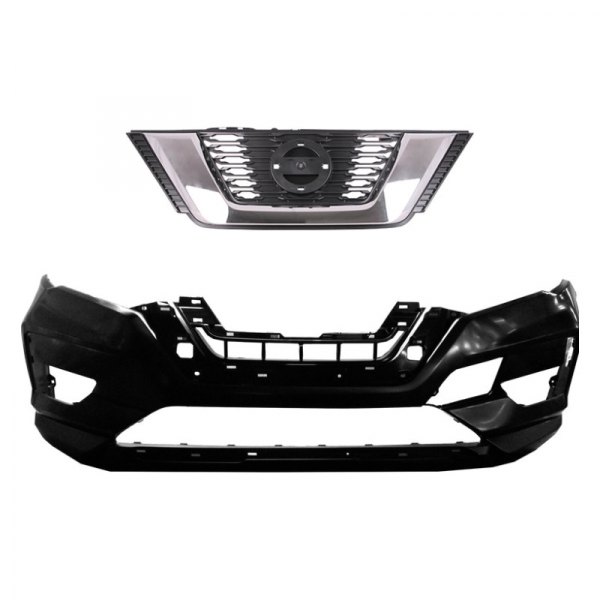 Replace® BNDL-230615 - 2-Piece (Front Bumper Cover, Grille) (Standard Line)