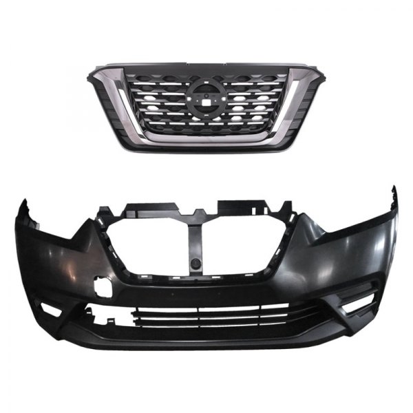 Replace® BNDL-230692 - 2-Piece (Front Bumper Cover, Grille) (Standard Line)