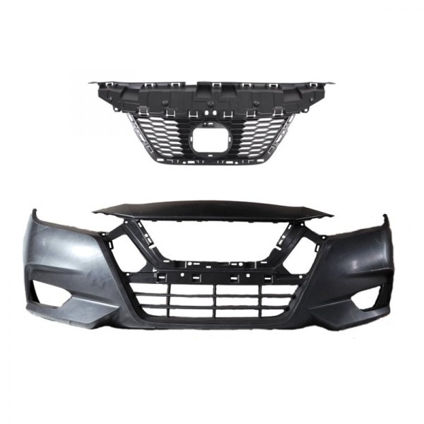 Replace® BNDL-230737 - 2-Piece (Front Bumper Cover, Grille) (Standard Line)