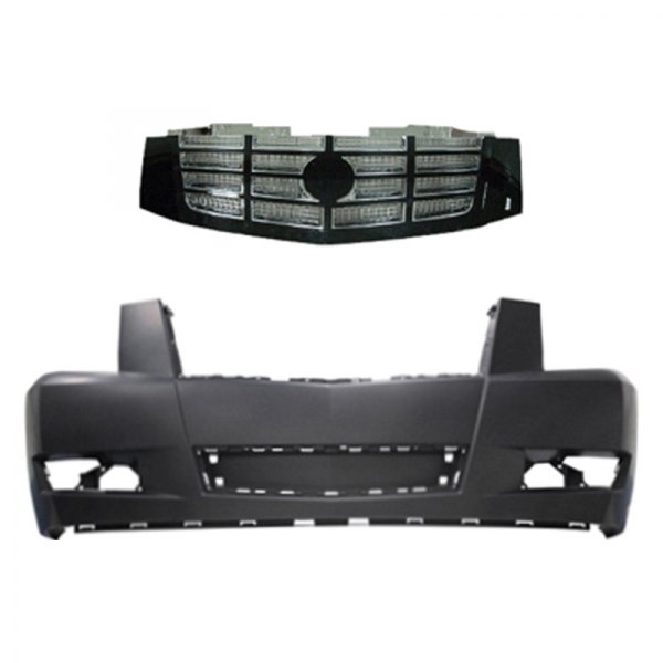 Replace® BNDL-231295 - 2-Piece (Front Bumper Cover, Grille) (Standard Line)