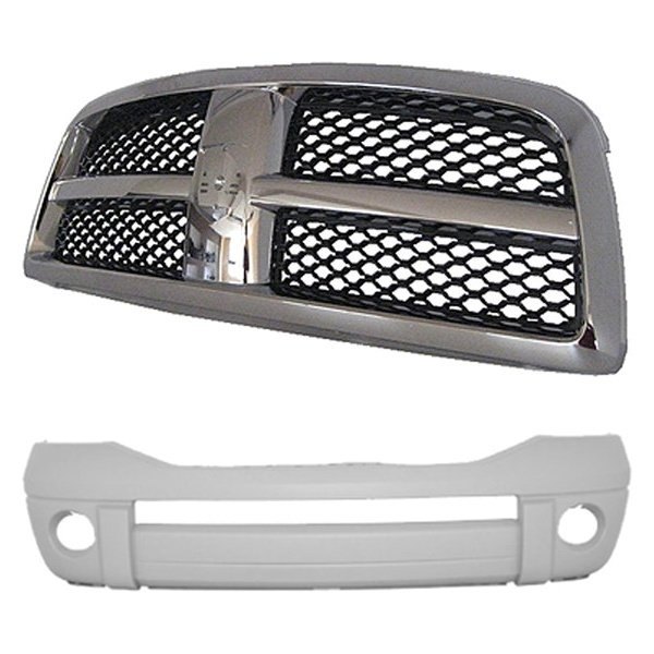 Replace® BNDL-231392 - 2-Piece (Front Bumper Cover, Grille) (CAPA ...