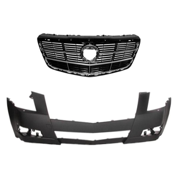 Replace® BNDL-231862 - 2-Piece (Front Bumper Cover, Grille) (Standard Line)