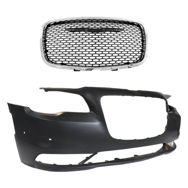 Replace® BNDL-232070 - 2-Piece (Front Bumper Cover, Grille) (Standard Line)