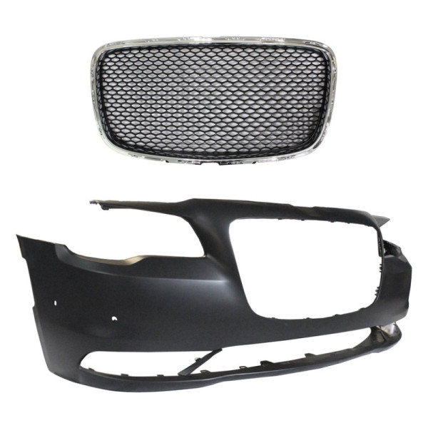 Replace® BNDL-232074 - 2-Piece (Front Bumper Cover, Grille) (Standard Line)