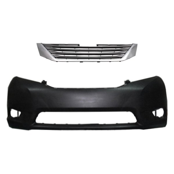 Replace® BNDL-232186 - 2-Piece (Front Bumper Cover, Grille) (Standard Line)