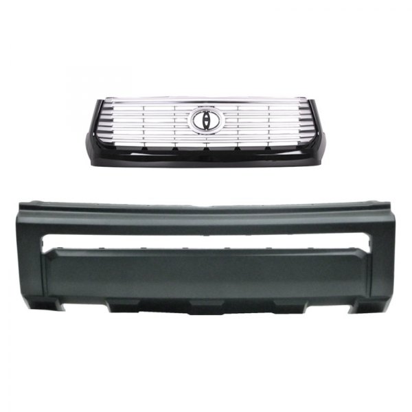 Replace® BNDL-232335 - 2-Piece (Front Bumper Cover, Grille) (Standard Line)