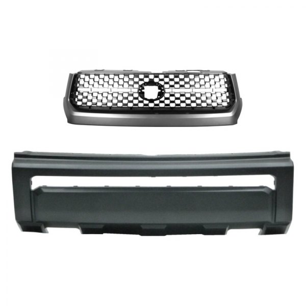 Replace® BNDL-232336 - 2-Piece (Front Bumper Cover, Grille) (Standard Line)