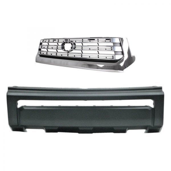 Replace® BNDL-232339 - 2-Piece (Front Bumper Cover, Grille) (Standard Line)