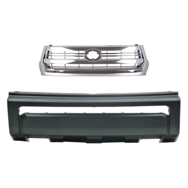Replace® BNDL-232341 - 2-Piece (Front Bumper Cover, Grille) (Standard Line)