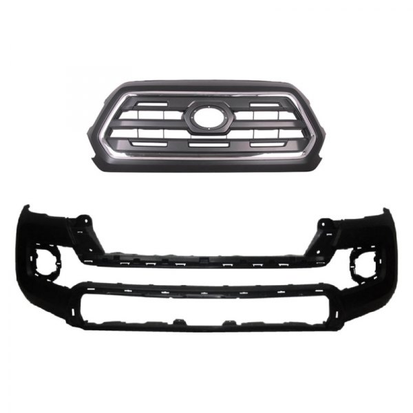 Replace® BNDL-232423 - 2-Piece (Front Bumper Cover, Grille) (Standard Line)