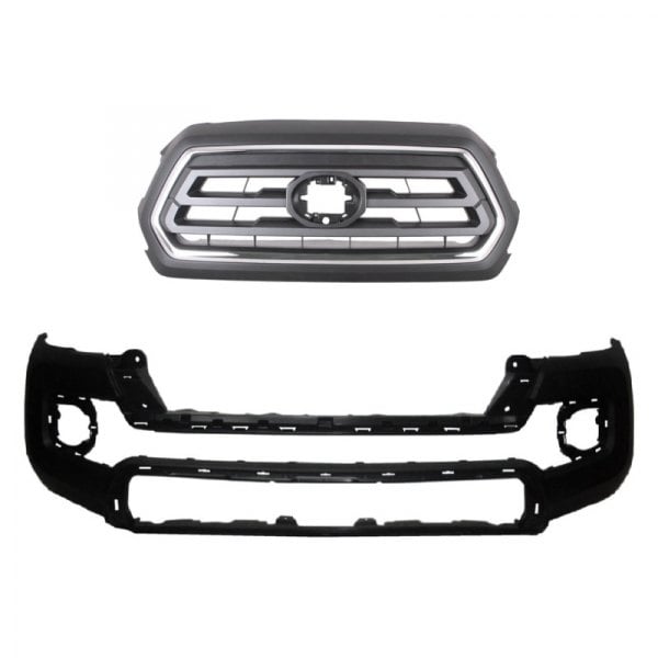 Replace® BNDL-232434 - 2-Piece (Front Bumper Cover, Grille) (Standard Line)