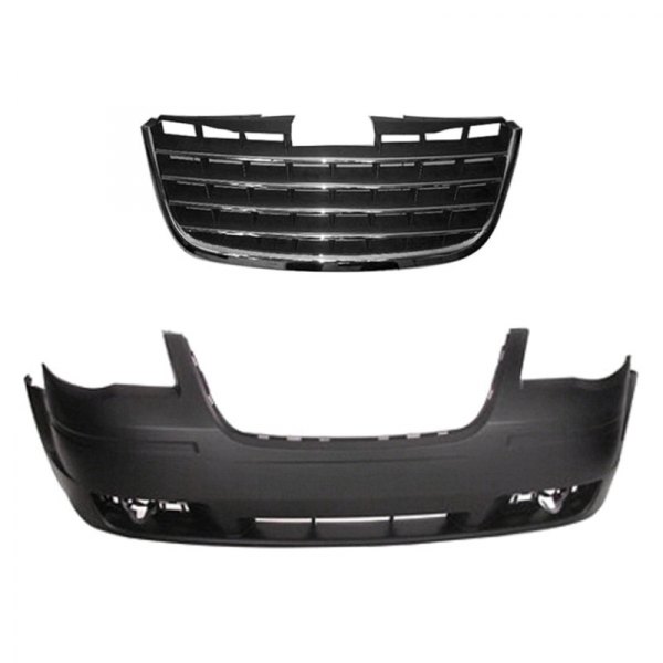 Replace® BNDL-232804 - 2-Piece (Front Bumper Cover, Grille) (Platinum Plus)