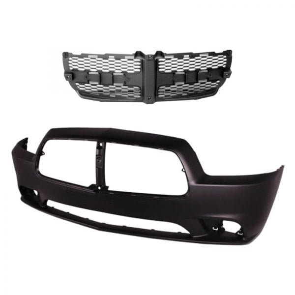 Replace® BNDL-232833 - 2-Piece (Front Bumper Cover, Grille) (Platinum Plus)