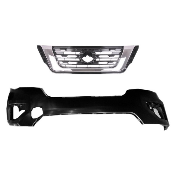 Replace® BNDL-233006 - 2-Piece (Front Bumper Cover, Grille) (Platinum Plus)