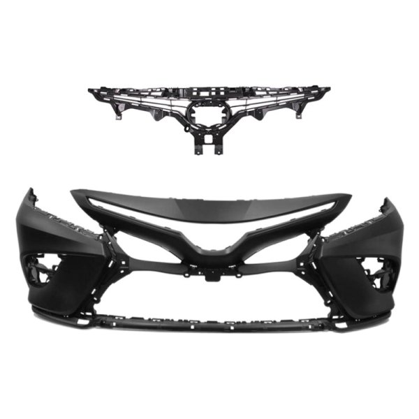 Replace® BNDL-233216 - 2-Piece (Front Bumper Cover, Grille) (Platinum Plus)