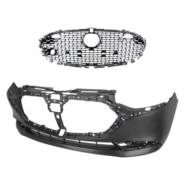 Replace® BNDL-233587 - 2-Piece (Front Bumper Cover, Grille) (CAPA ...