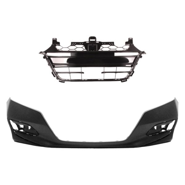 Replace® BNDL-233738 - 2-Piece (Front Bumper Cover, Grille) (Platinum Plus)