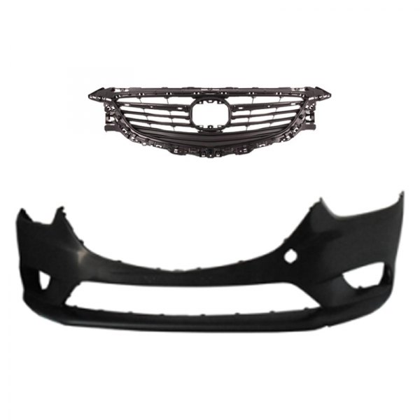 Replace® BNDL-233989 - 2-Piece (Front Bumper Cover, Grille) (Platinum Plus)