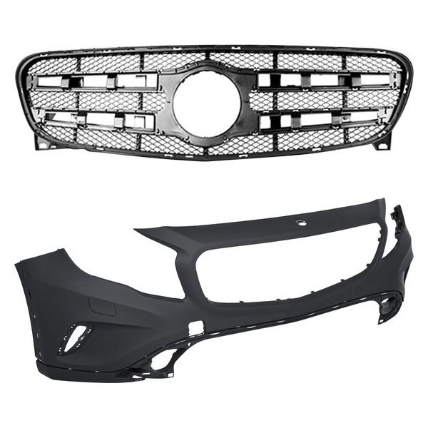 Replace® BNDL-234125 - 2-Piece (Front Bumper Cover, Grille) (CAPA ...