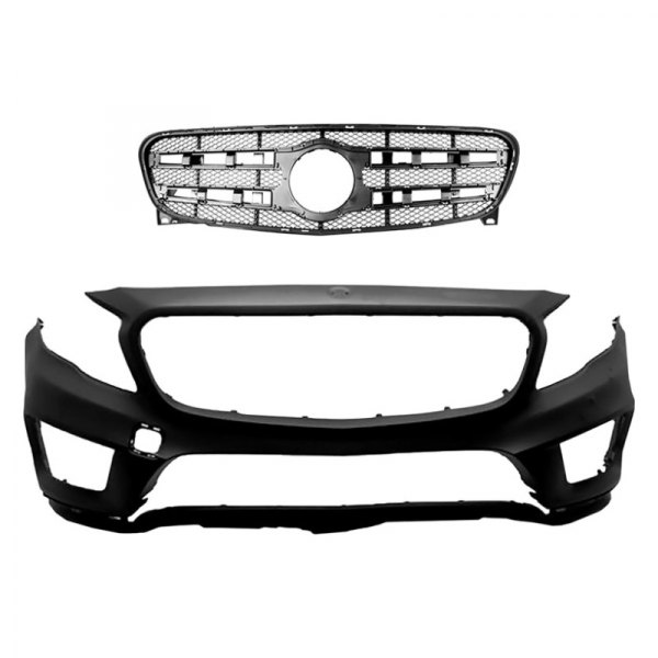 Replace® BNDL-234145 - 2-Piece (Front Bumper Cover, Grille) (Standard Line)