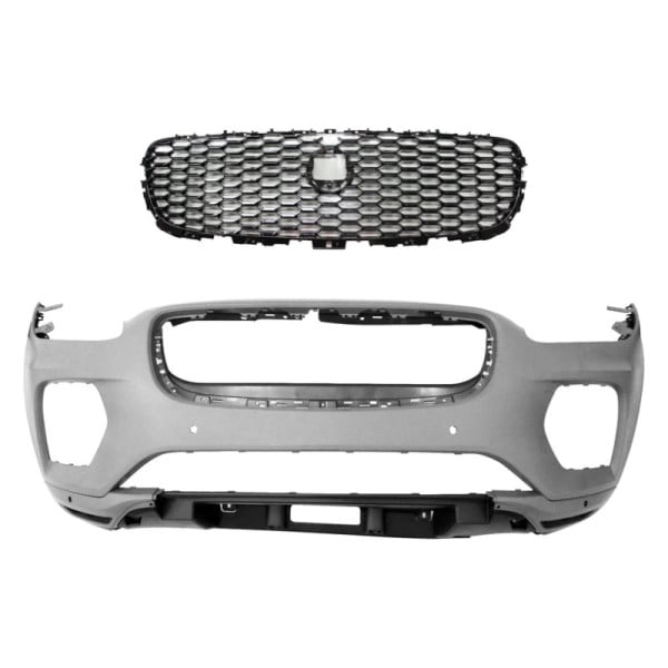 Replace® BNDL-234449 - 2-Piece (Front Bumper Cover, Grille) (Standard Line)