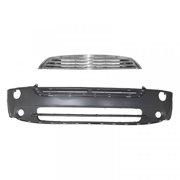 Replace® BNDL-235599 - 2-Piece (Front Bumper Cover, Grille) (Standard Line)