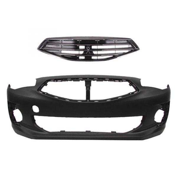 Replace® BNDL-236395 - 2-Piece (Front Bumper Cover, Grille) (Standard Line)