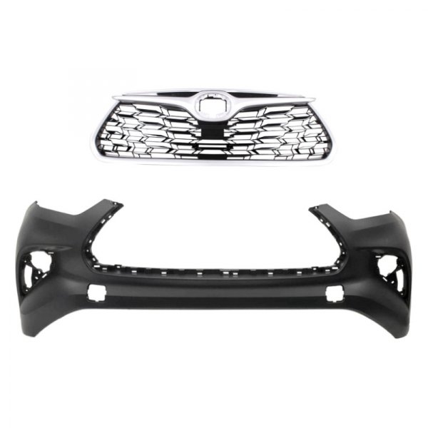 Replace® BNDL-236451 - 2-Piece (Front Bumper Cover, Grille) (CAPA ...