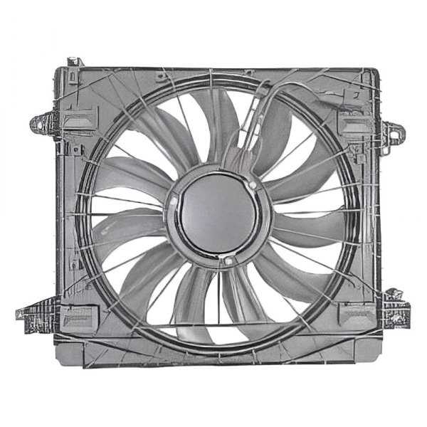 Replace® GM3115355 - Radiator and Condenser Fan Assembly with One Big Fan