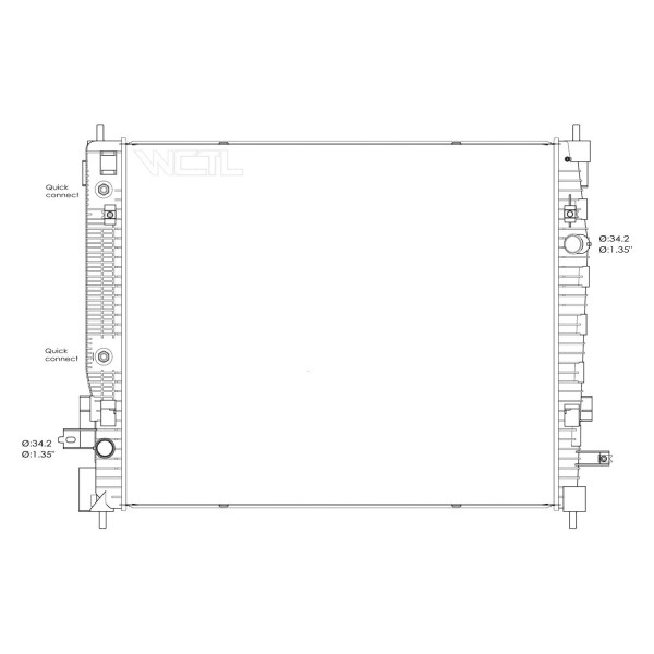Replace® RAD13688 - Engine Coolant Radiator