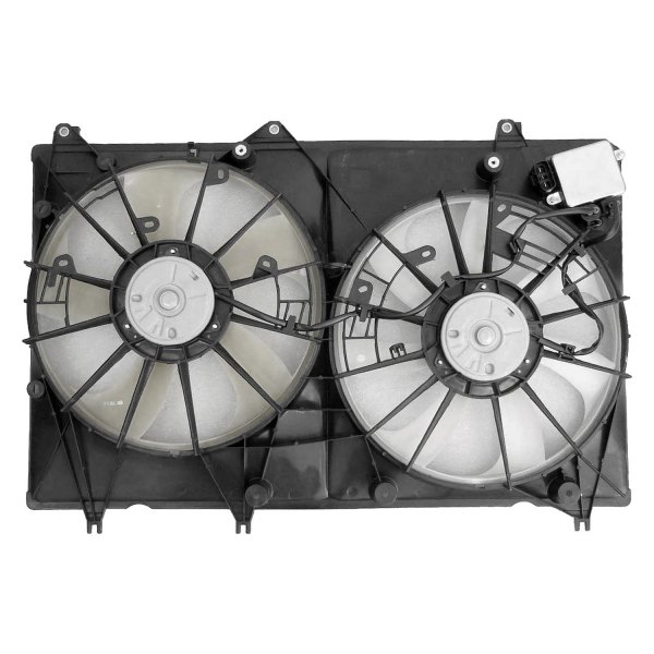 Replace® TO3115197 - Radiator and Condenser Fan Assembly with Two Fans