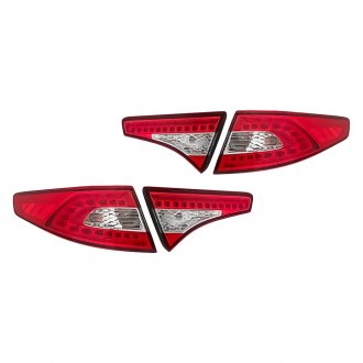 Kia Optima Custom LED Tail Lights - Bolt On, Black, Smoke | CARiD