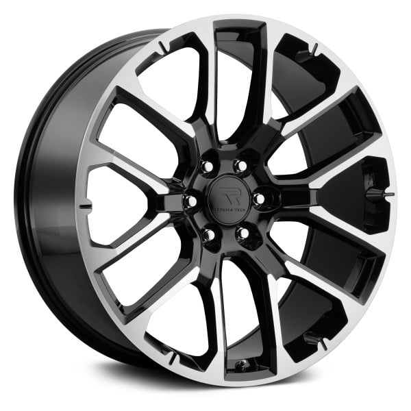REPLICA TECH® RT-47 Wheels - Gloss Black with Machined Face Rims