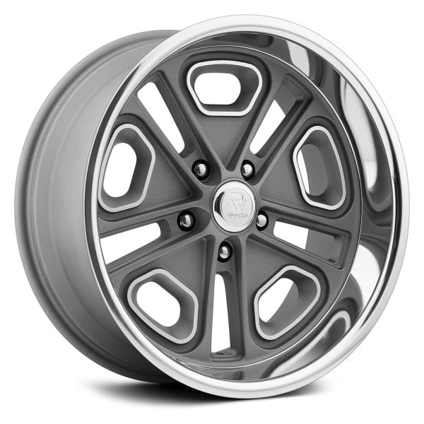 RESTO VINTAGE WHEEL CO® DEL RAY Wheels - Gunmetal with Milled Windows ...