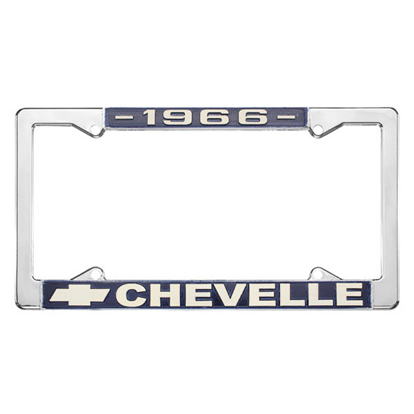 RESTOPARTS® CRC0166 - License Plate Frames with 1966 Chevelle Logo