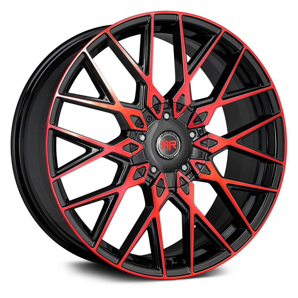 REVOLUTION RACING® RR24 Wheels - Black with Red Face Rims