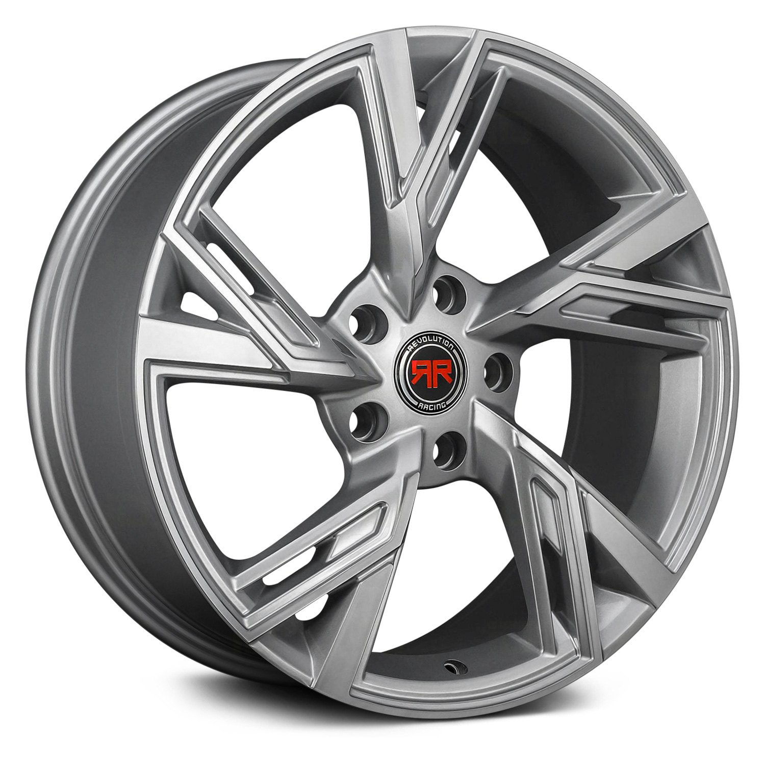 REVOLUTION RACING® RR25 Wheels - Silver Brushed Rims