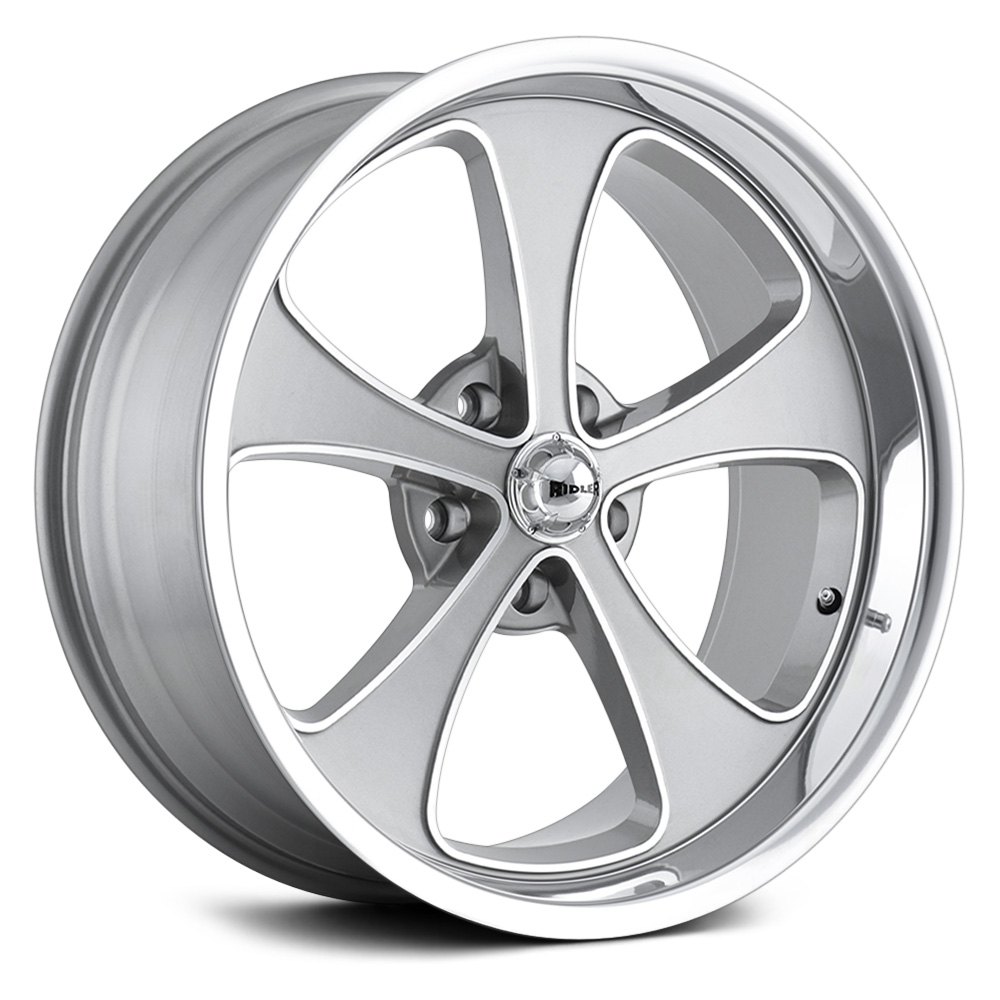 RIDLER® 645 Wheels - Gray with Machined Face and Polished Lip Rims