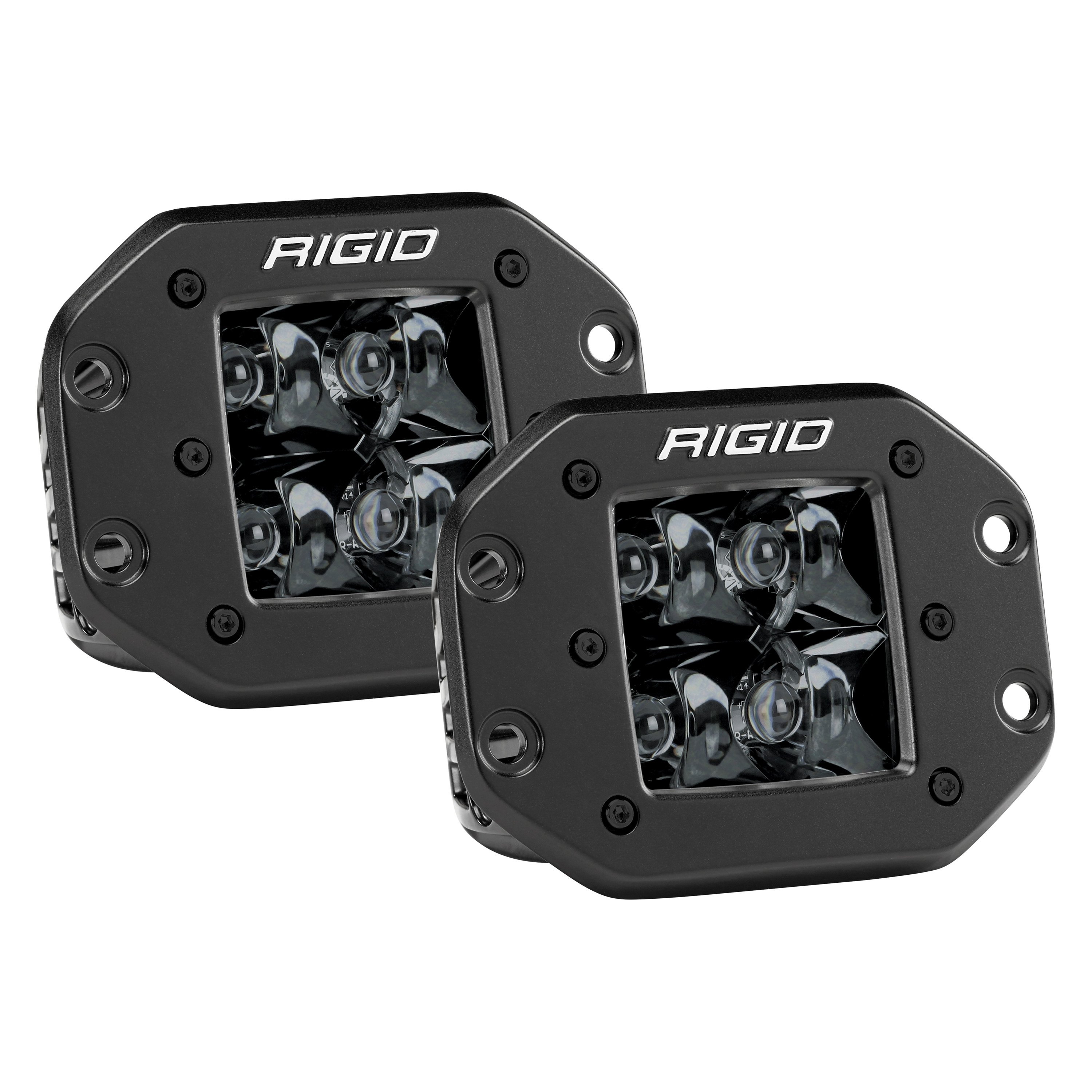 Rigid Industries® - D-Series Pro Midnight Edition Flush Mount 3"x3" LED ...