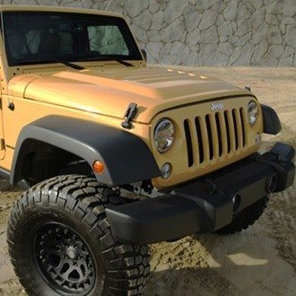 2013 Jeep Wrangler Custom Hoods - Carbon Fiber, Fiberglass | CARiD