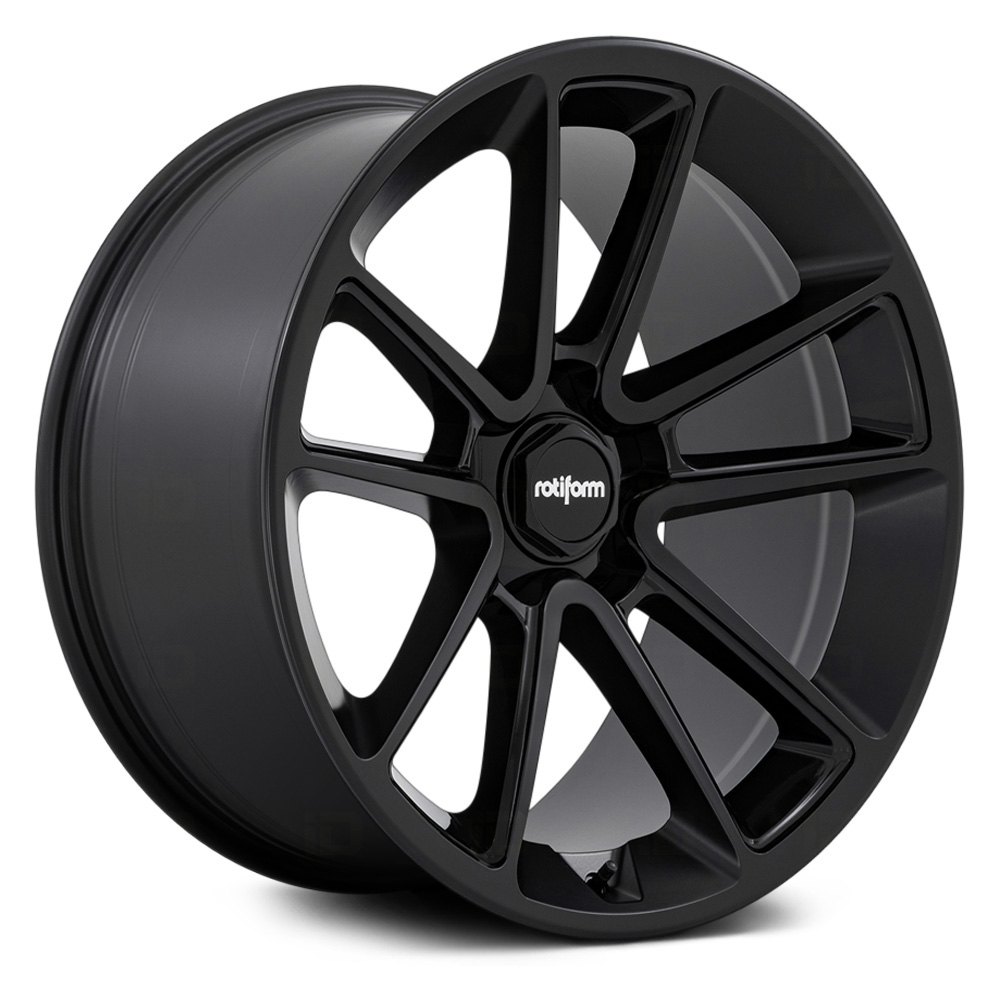 ROTIFORM® BTL Wheels - Matte Black with Black Cap Rims